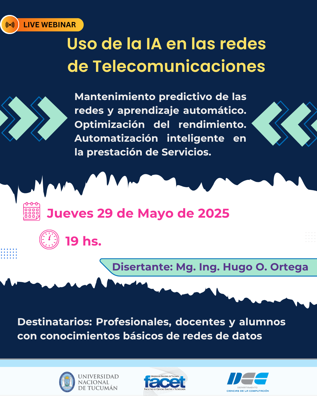 Webinar “Uso de la IA en las redes de telecomunicaciones ...